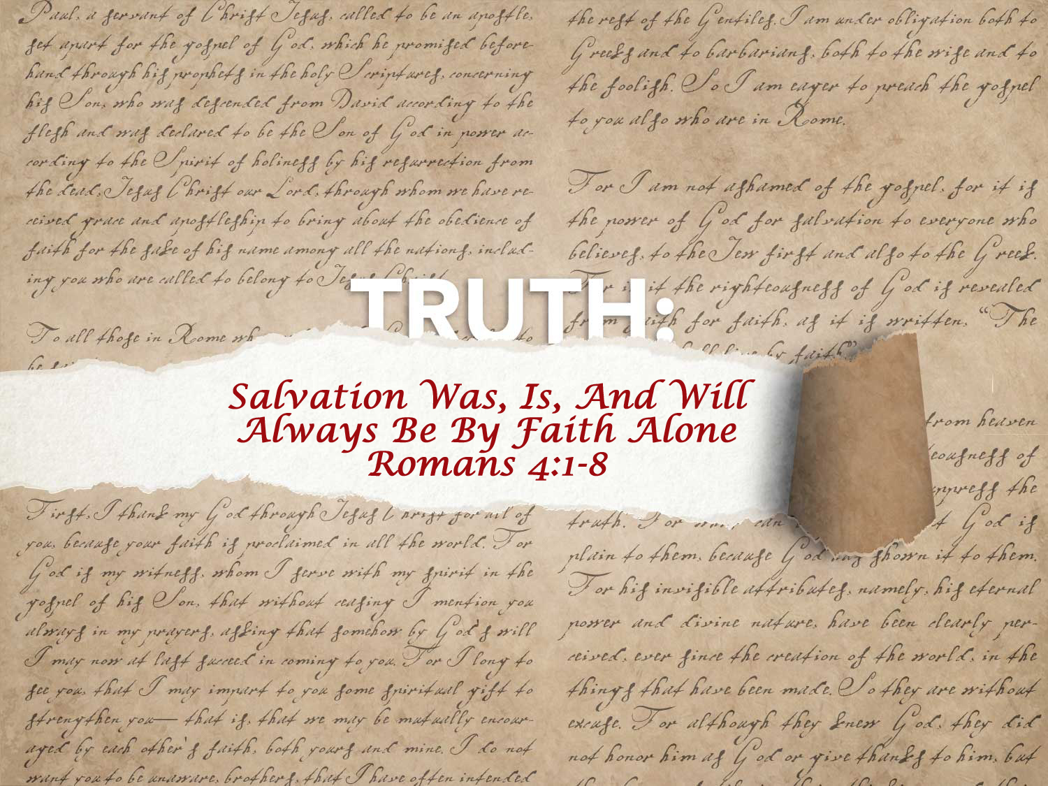 Romans 4 1 8 Salvation Was And Will Always Be By Faith Alone Living Romans 4 1 8 Salvation Was And Will Always Be By Faith Alone Living